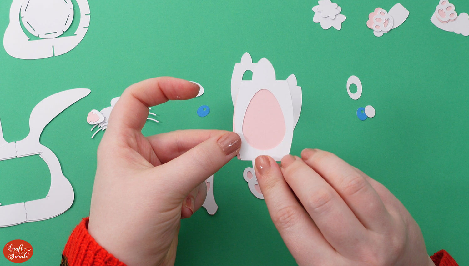 3D Easter Bunny Craft 🐰 Make an Easter Rabbit from Card! - Craft with Sarah