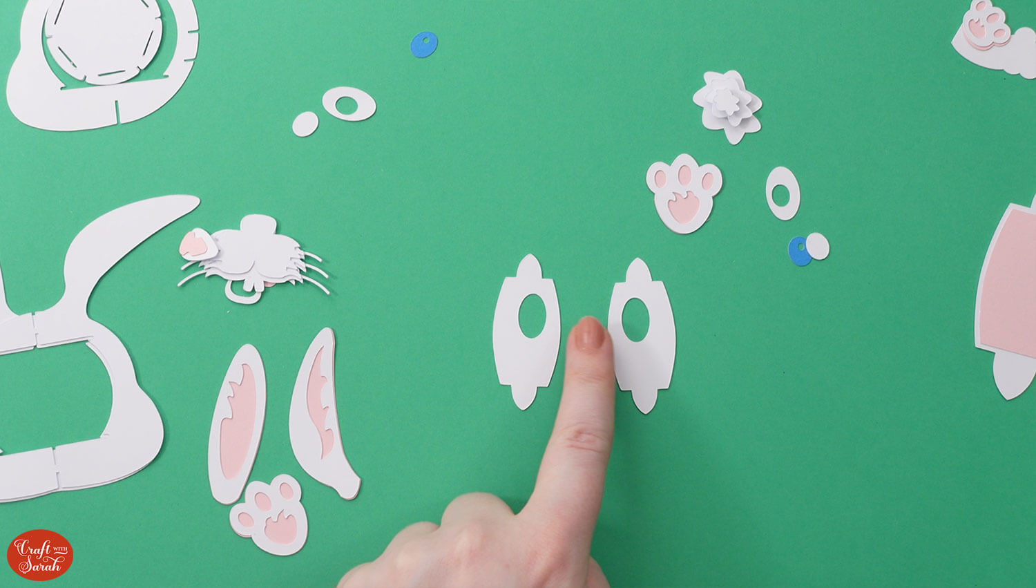 3D Easter Bunny Craft 🐰 Make an Easter Rabbit from Card! - Craft with Sarah