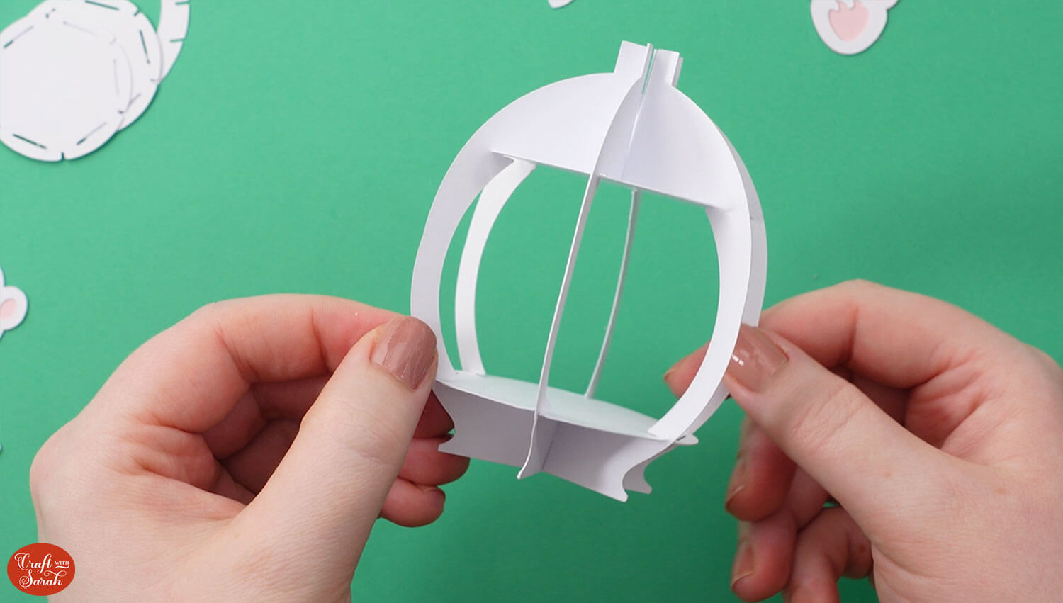 3D Easter Bunny Craft 🐰 Make an Easter Rabbit from Card! - Craft with Sarah