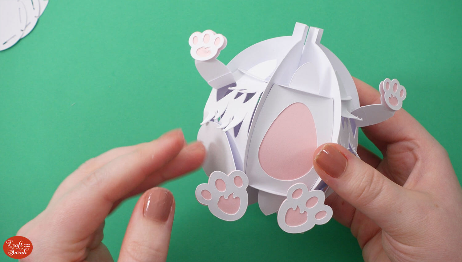 3D Easter Bunny Craft 🐰 Make an Easter Rabbit from Card! - Craft with Sarah