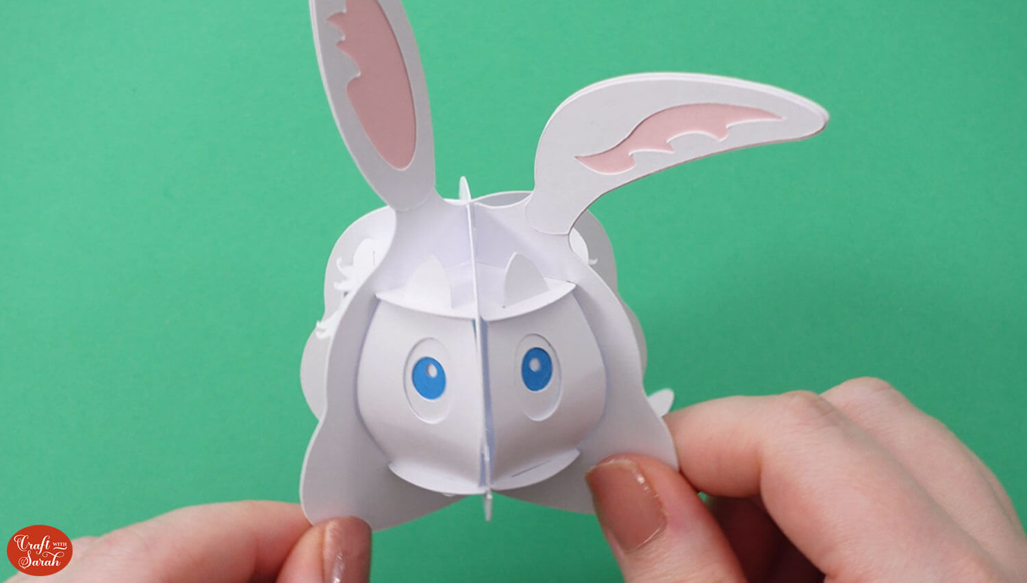 3D Easter Bunny Craft 🐰 Make an Easter Rabbit from Card! - Craft with Sarah