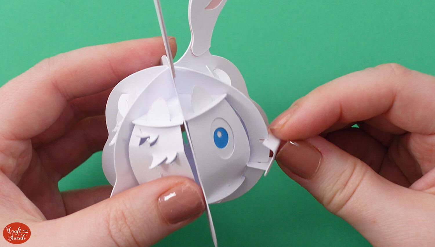 3D Easter Bunny Craft 🐰 Make an Easter Rabbit from Card! - Craft with Sarah