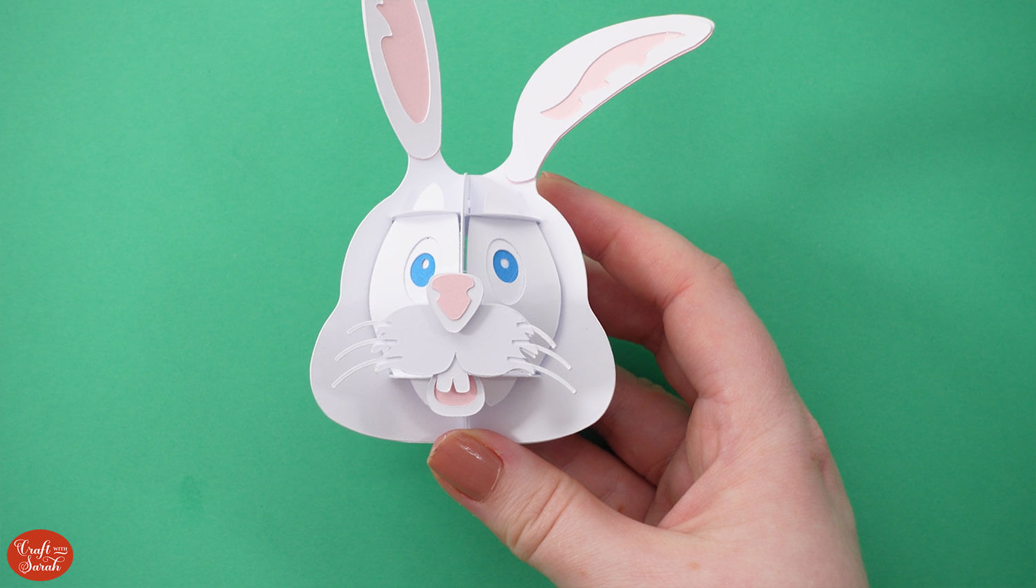 3D Easter Bunny Craft 🐰 Make an Easter Rabbit from Card! - Craft with Sarah