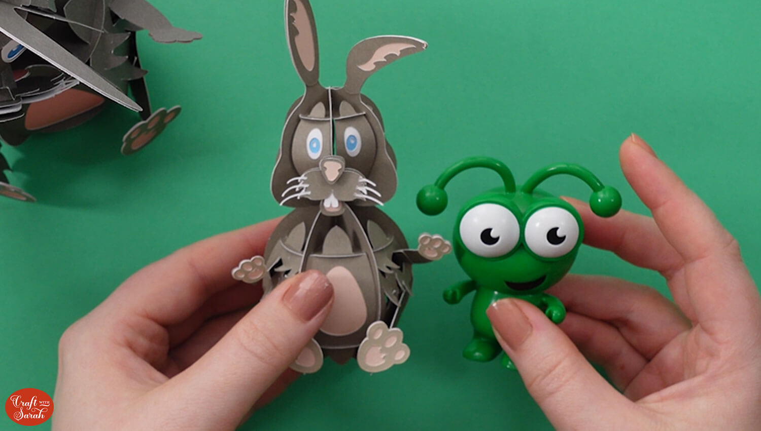 3D Easter Bunny Craft 🐰 Make an Easter Rabbit from Card! - Craft with Sarah
