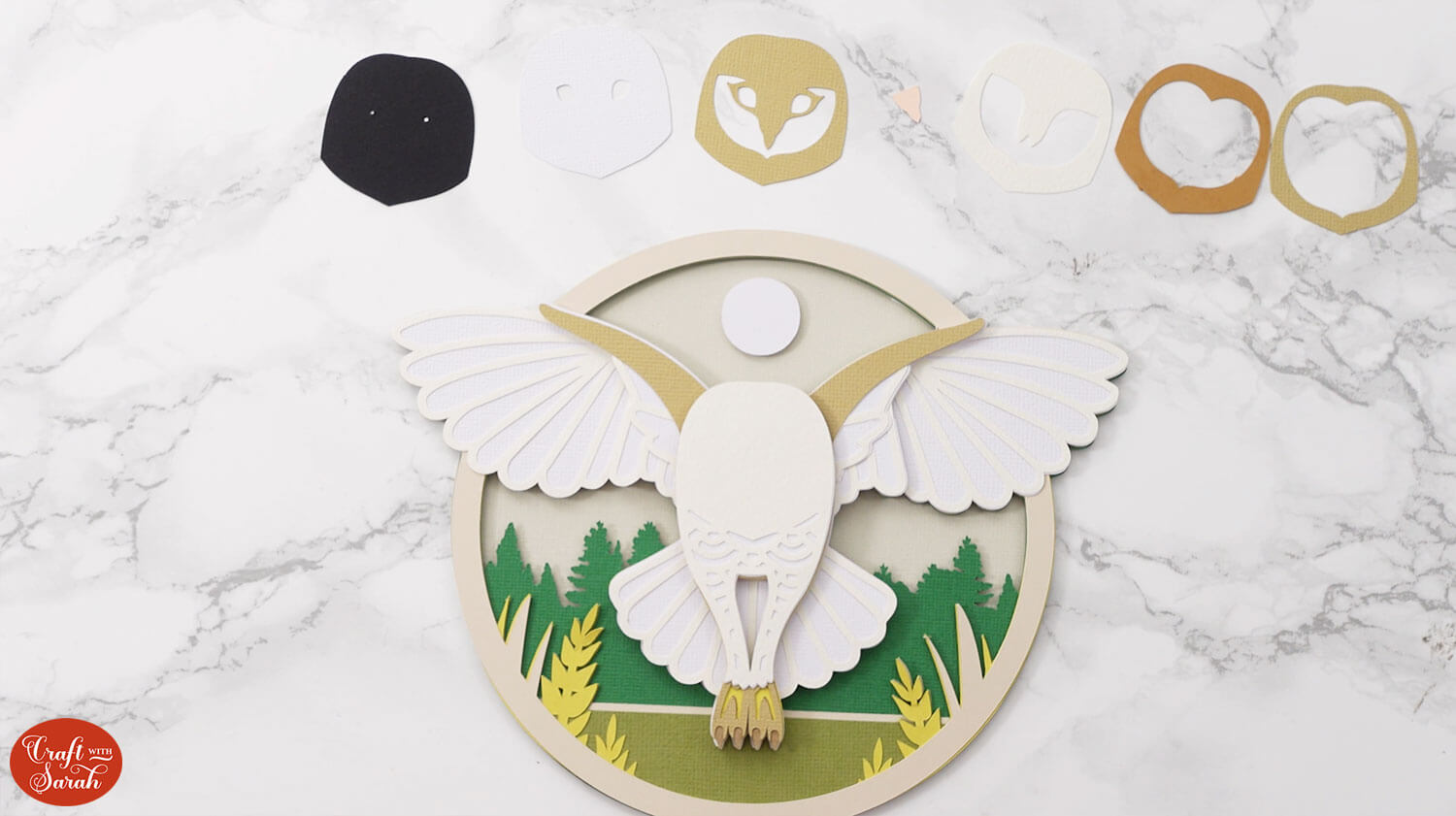 Barn Owl in Flight 🦉 Beautiful Free Owl SVG - Craft with Sarah