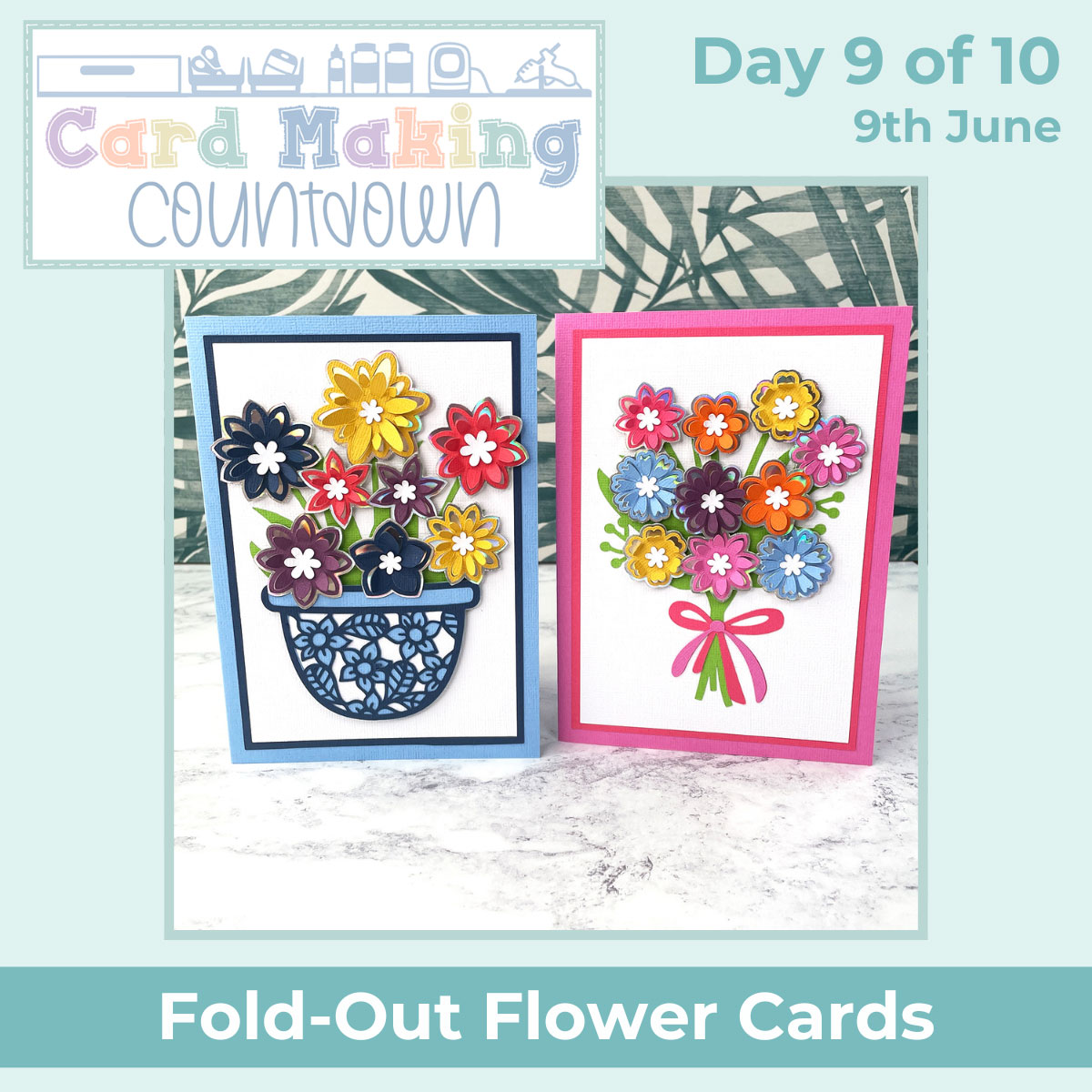 CMC 2024 Day 09 ️ Fold-Out Flower Cards - Craft with Sarah