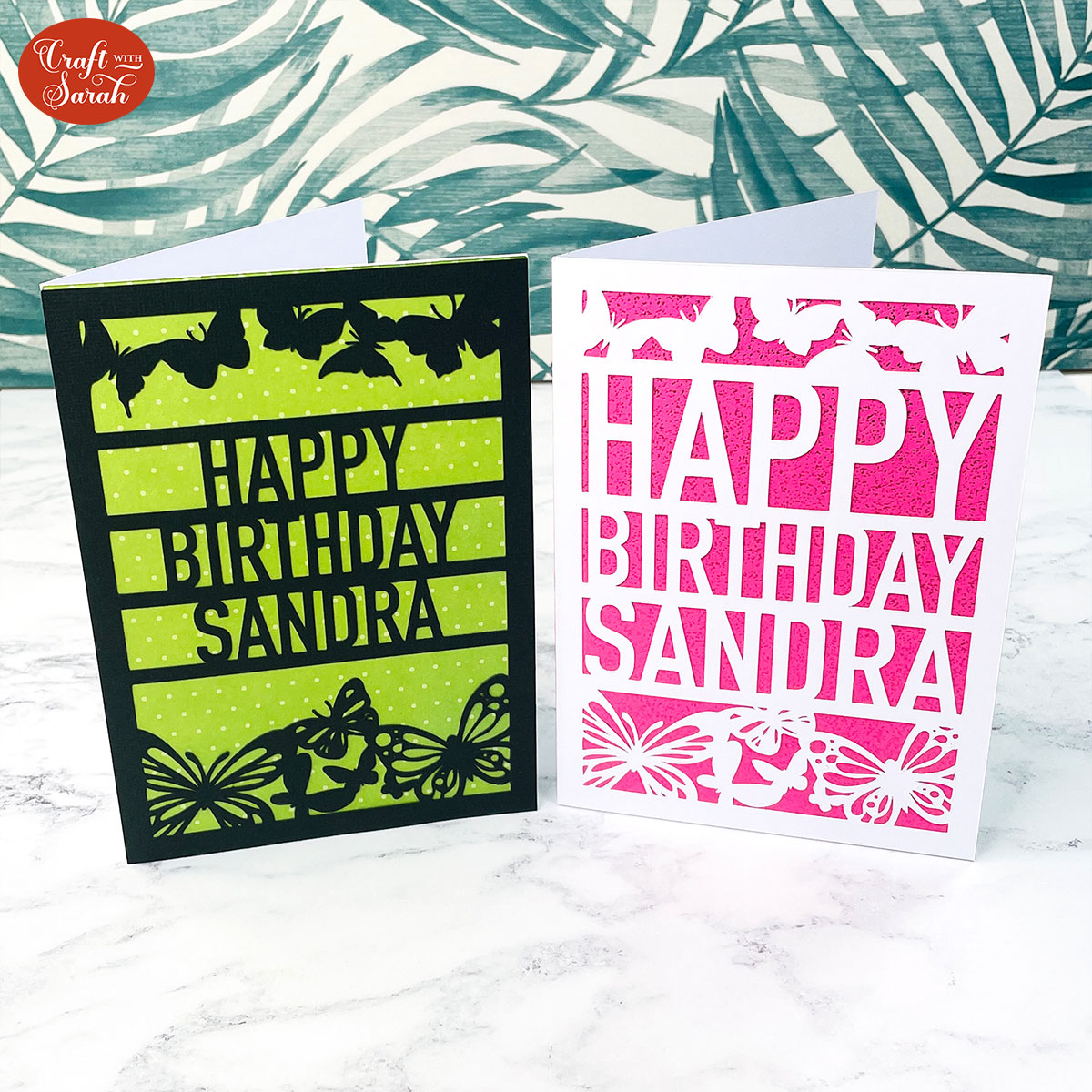 CMC 2024 Day 08 ️ Word Ribbon Cards - Craft with Sarah