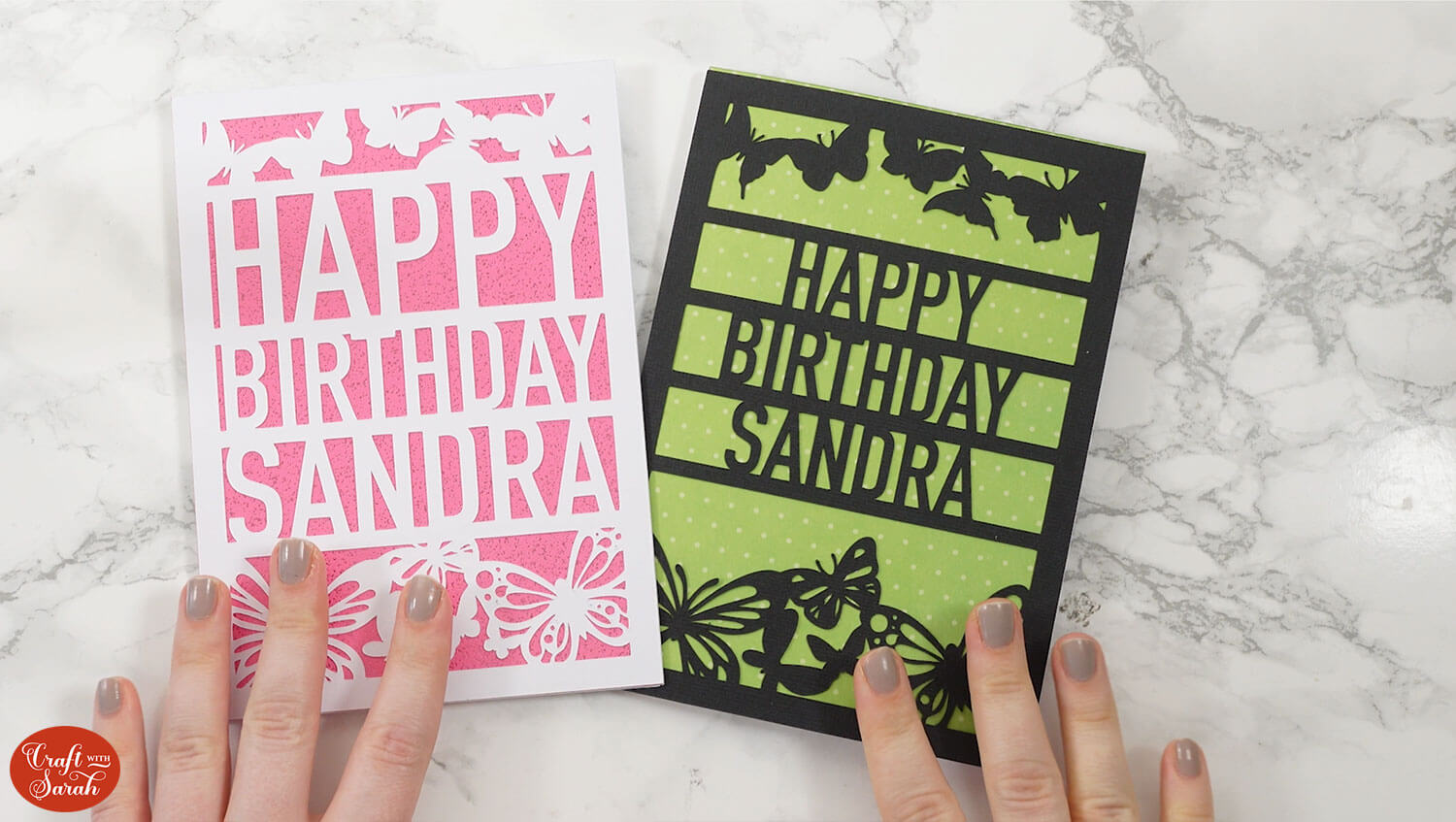 CMC 2024 Day 08 ️ Word Ribbon Cards - Craft with Sarah