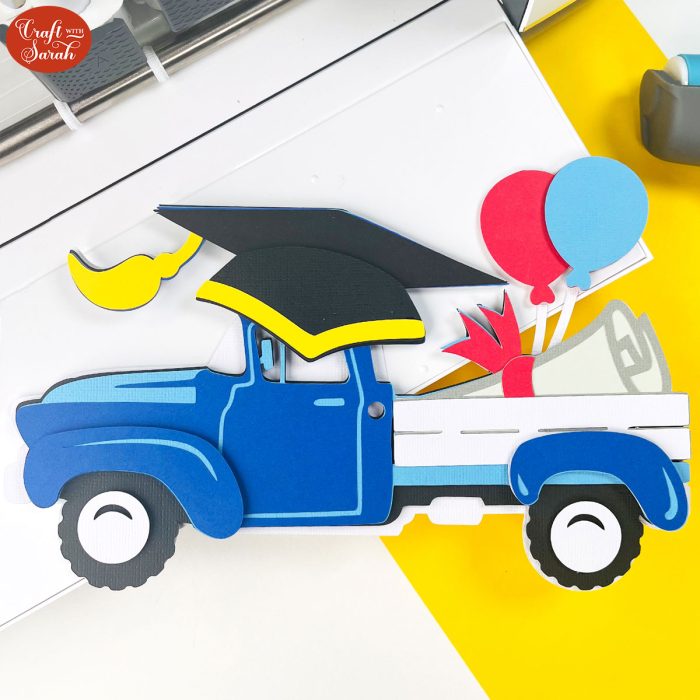 Graduation Truck Free SVG 🎓 Graduation Cricut Project - Craft with Sarah