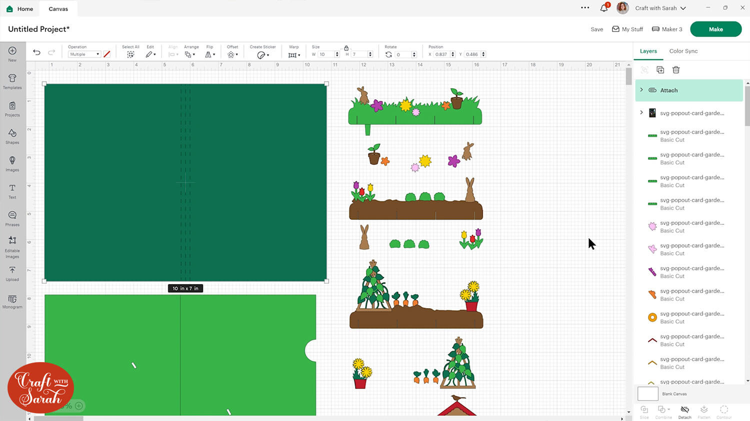 FCC 2024 Day 02: Allotment Popout Card - Craft with Sarah