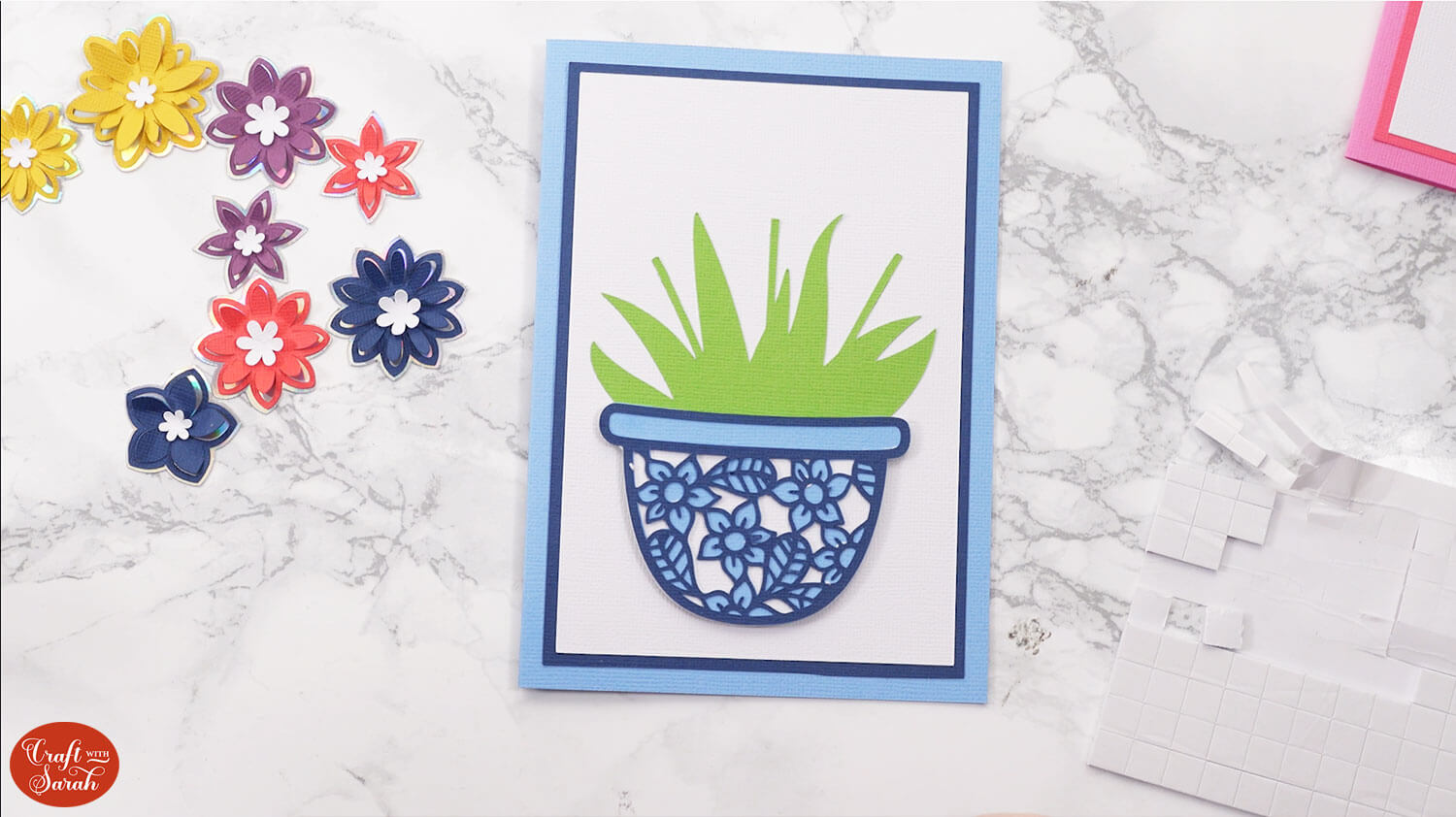 CMC 2024 Day 09 ️ Fold-Out Flower Cards - Craft with Sarah