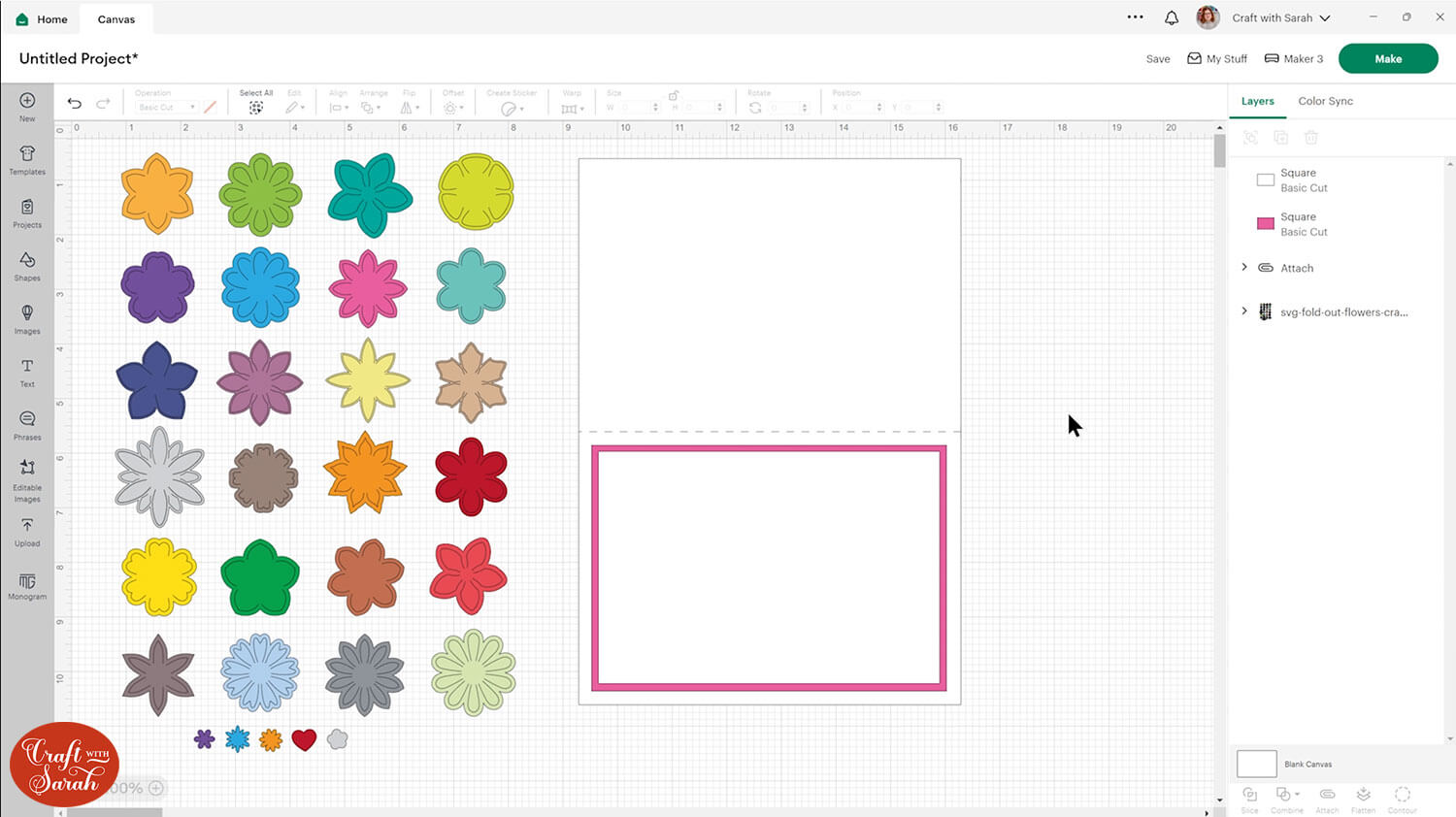 CMC 2024 Day 09 ️ Fold-Out Flower Cards - Craft with Sarah