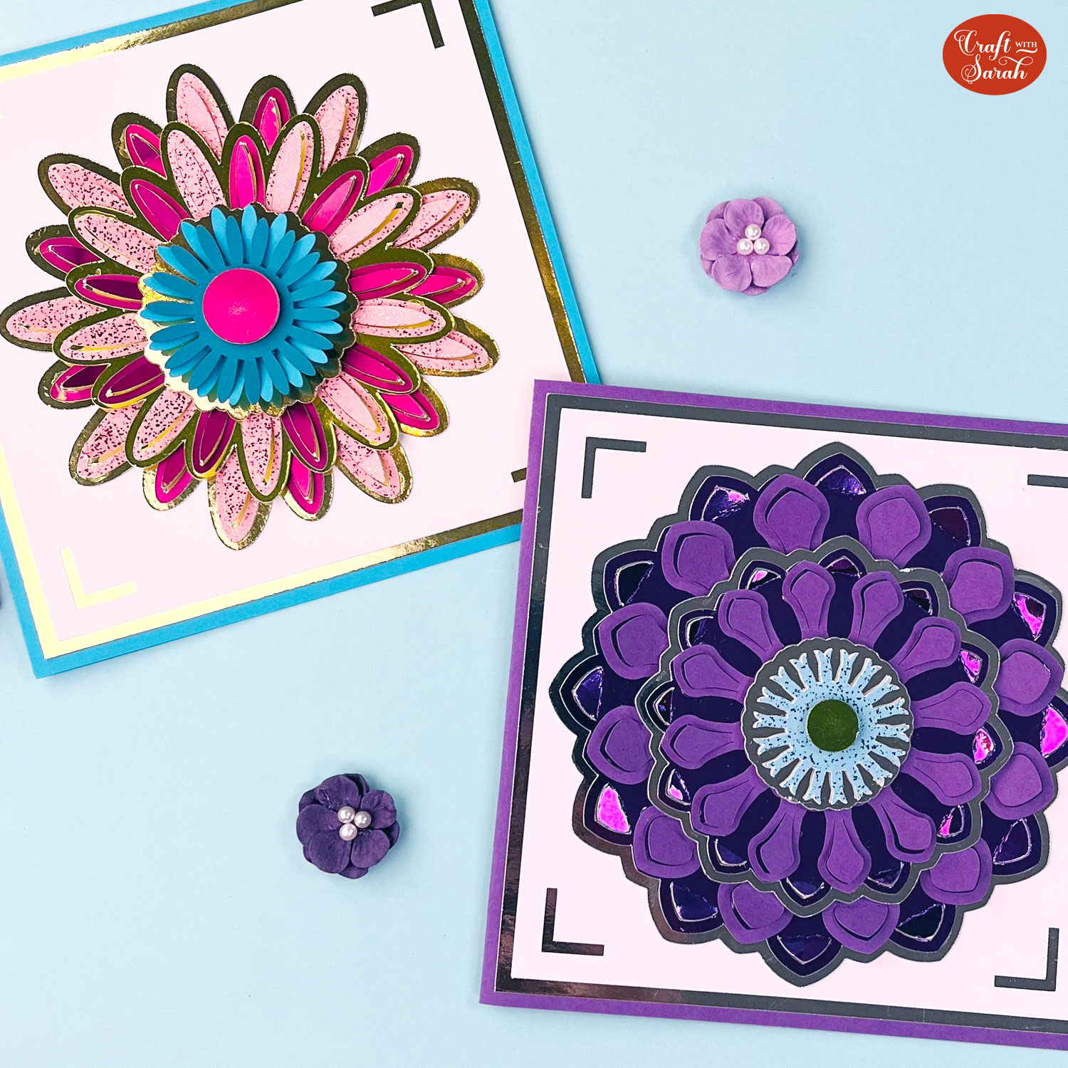 FCC 2024 Day 13: Flower Fold-Out Cards - Craft with Sarah