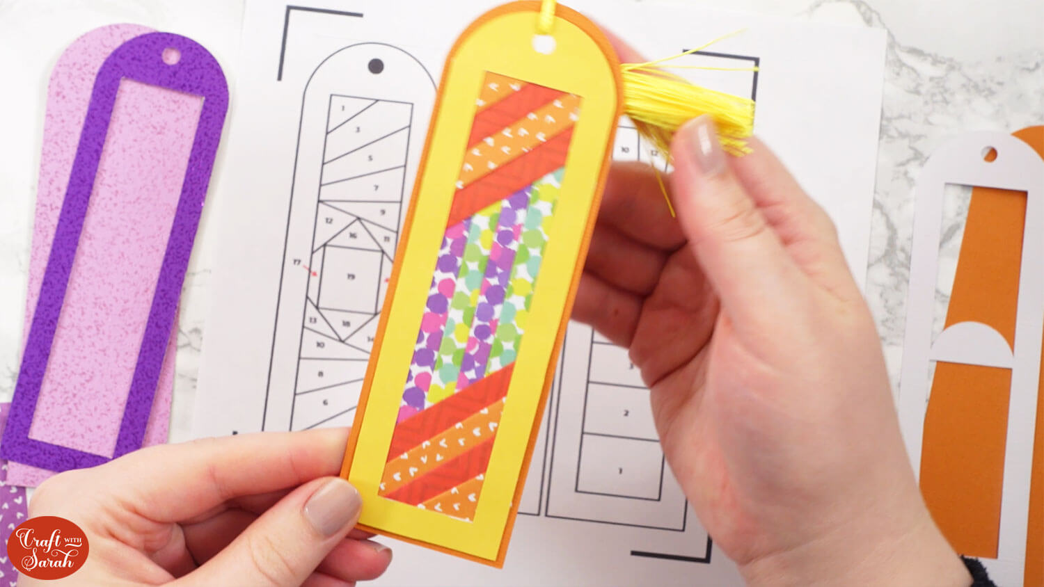 Iris Folding Bookmarks ️ Paper Bookmark Ideas - Craft with Sarah