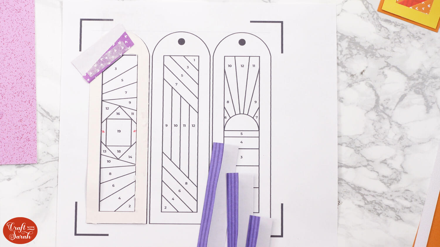 Iris Folding Bookmarks ️ Paper Bookmark Ideas - Craft with Sarah