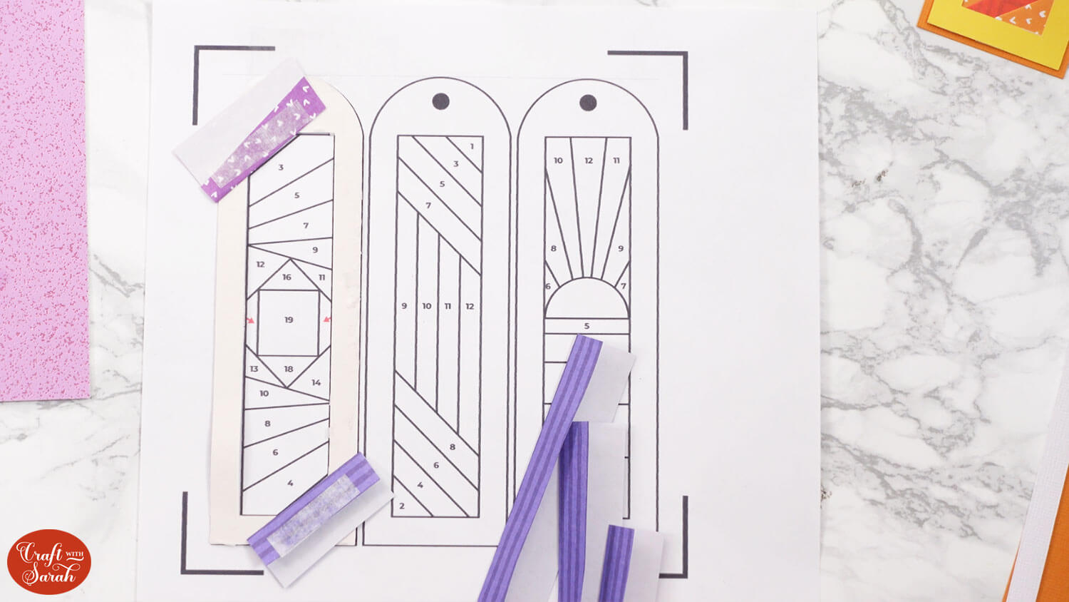 Iris Folding Bookmarks ️ Paper Bookmark Ideas - Craft with Sarah