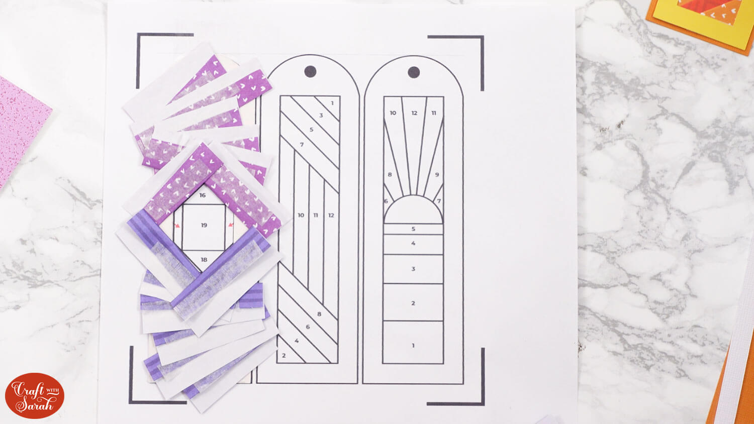 Iris Folding Bookmarks ️ Paper Bookmark Ideas - Craft with Sarah