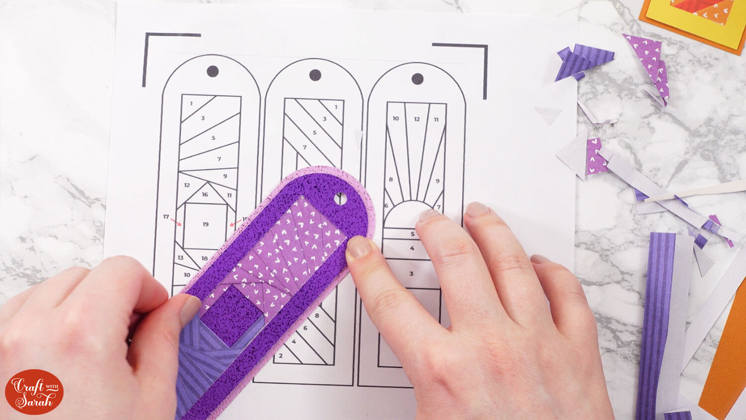 Iris Folding Bookmarks ️ Paper Bookmark Ideas - Craft with Sarah