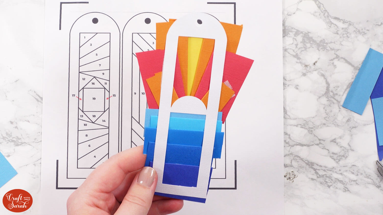 Iris Folding Bookmarks ️ Paper Bookmark Ideas - Craft with Sarah