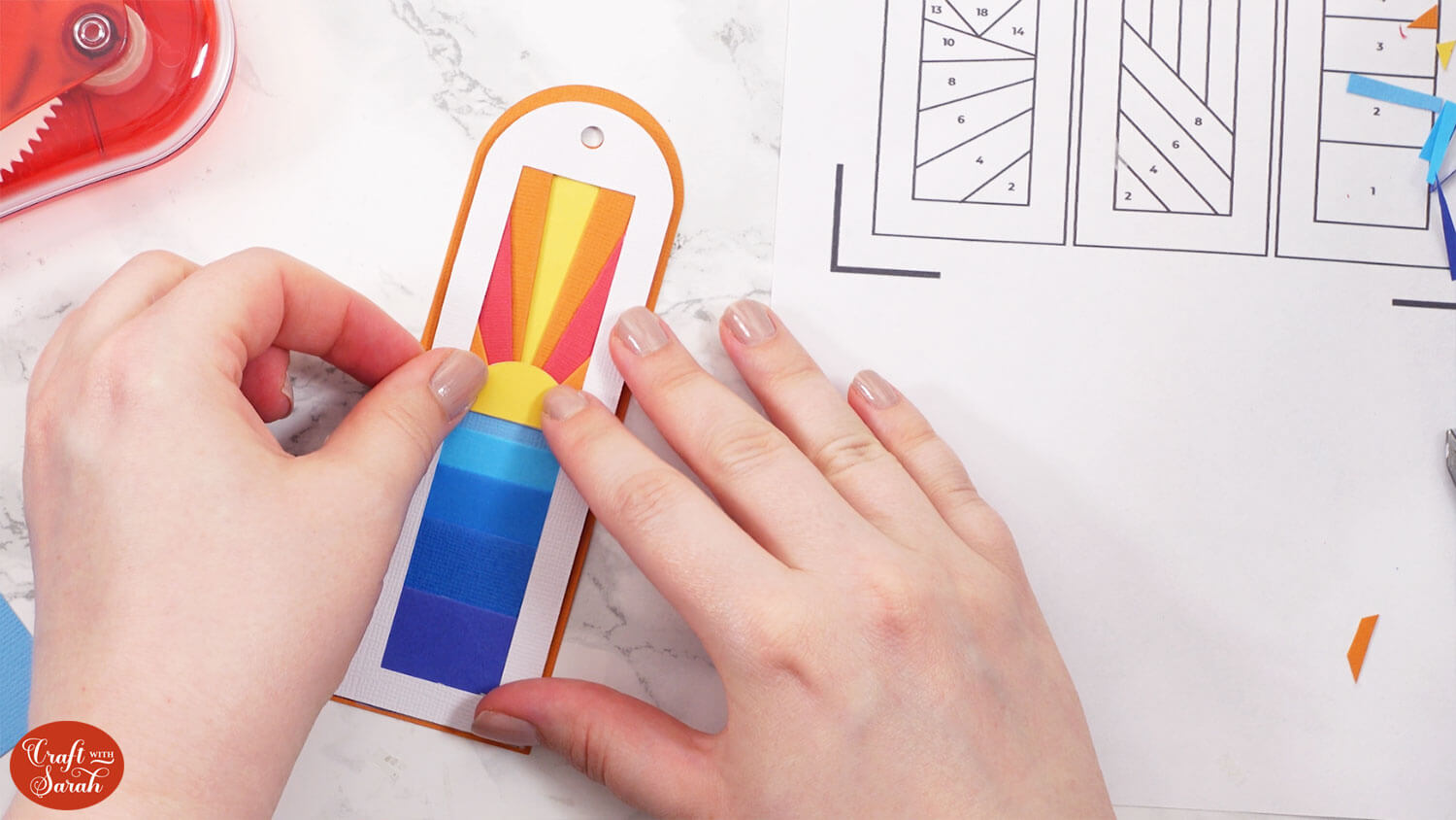 Iris Folding Bookmarks ️ Paper Bookmark Ideas - Craft with Sarah