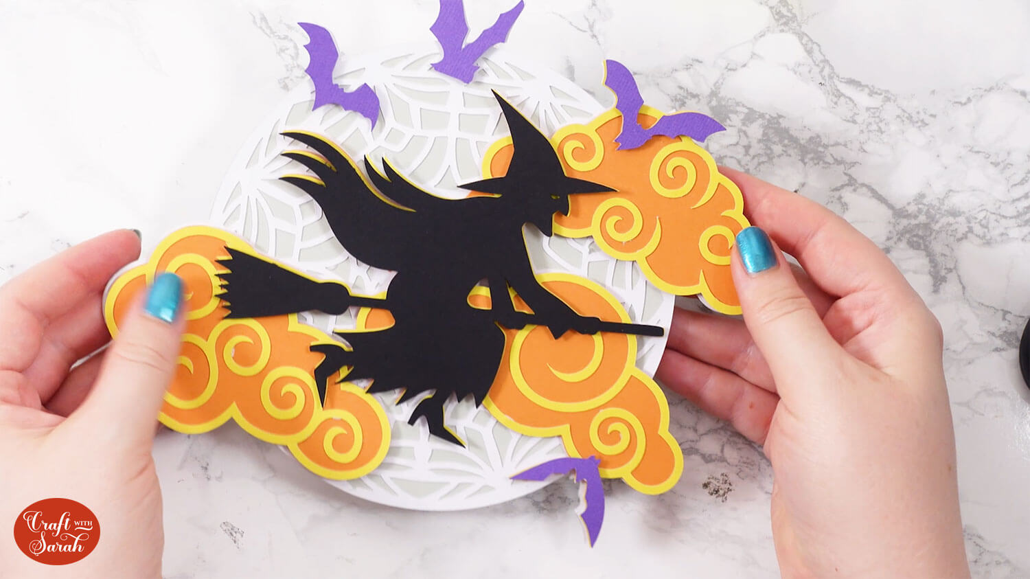 HCC 2024 Day 19: Flying Witch Layered Design - Craft with Sarah