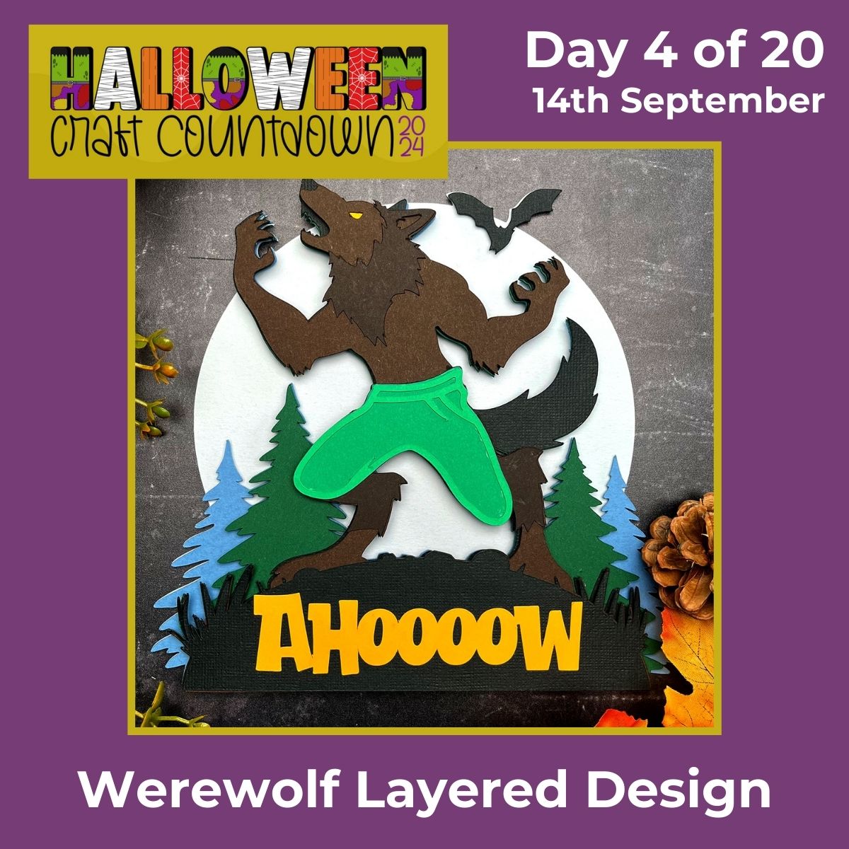 HCC 2024 Day 04: Werewolf Layered Design - Craft with Sarah