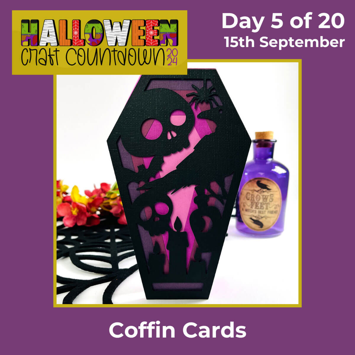 HCC 2024 Day 05: Coffin Cards - Craft with Sarah