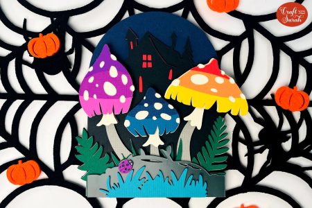 HCC 2024 Day 13: Spooky Toadstools Layered Design - Craft with Sarah
