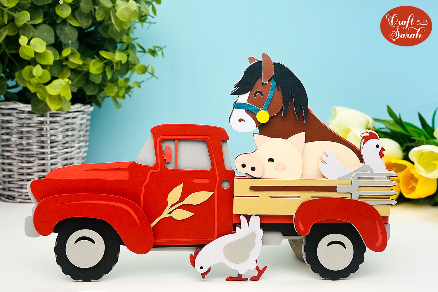 Animal Truck Free SVG 🐴 Cricut Farmhouse Project - Craft with Sarah