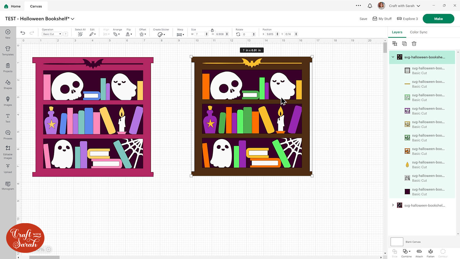 HCC 2024 Day 01: Ghost Library Layered Design - Craft with Sarah