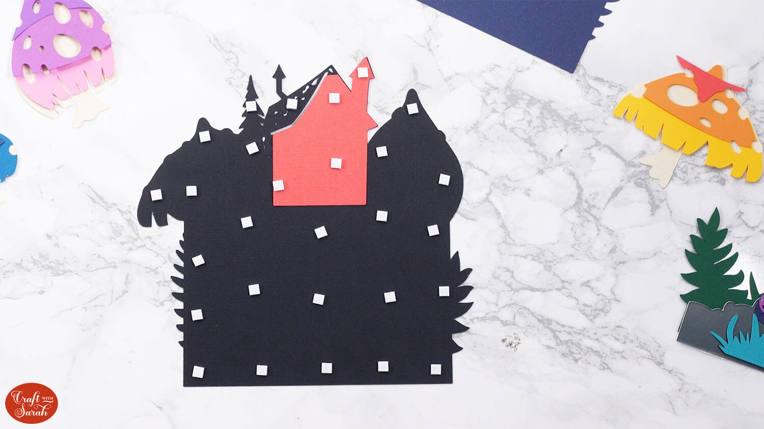 HCC 2024 Day 13: Spooky Toadstools Layered Design - Craft with Sarah