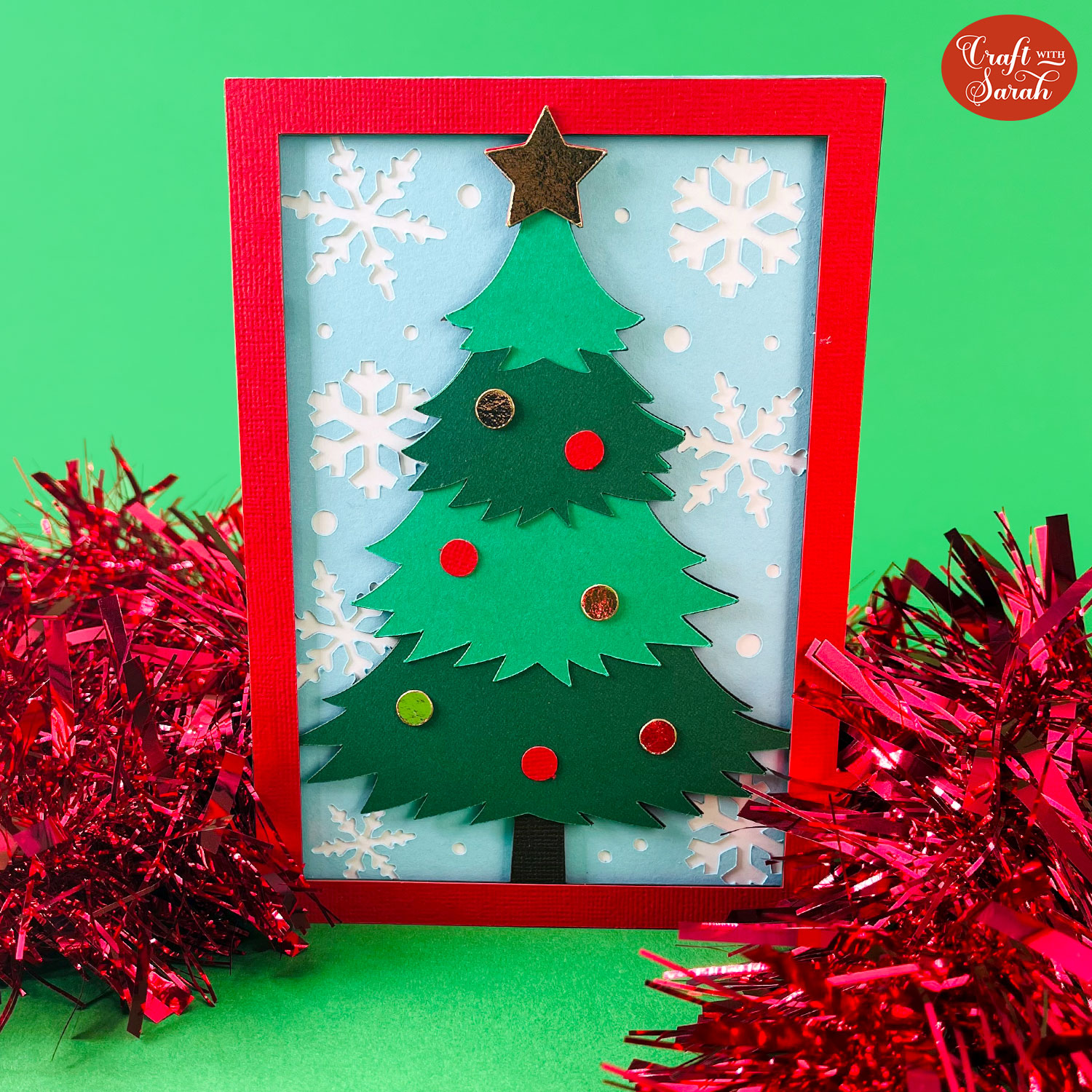 CCC 2024 Day 08: Christmas Tree Popout Card - Craft with Sarah