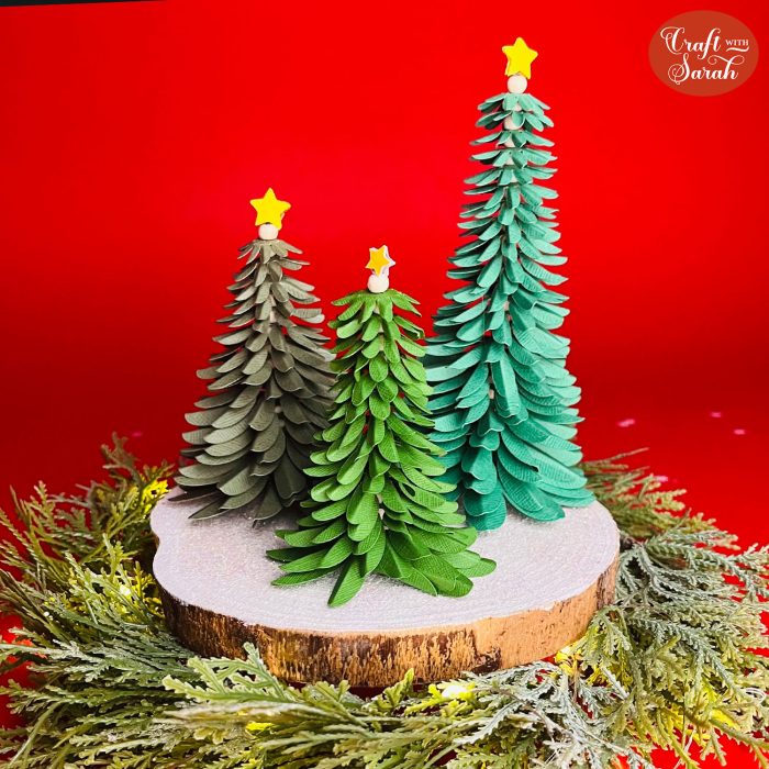 CCC 2024 Day 04: 3D Christmas Trees - Craft with Sarah