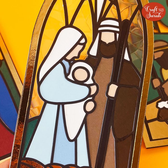 CCC 2024 Day 09: "Stained Glass" Nativity Windows - Craft with Sarah