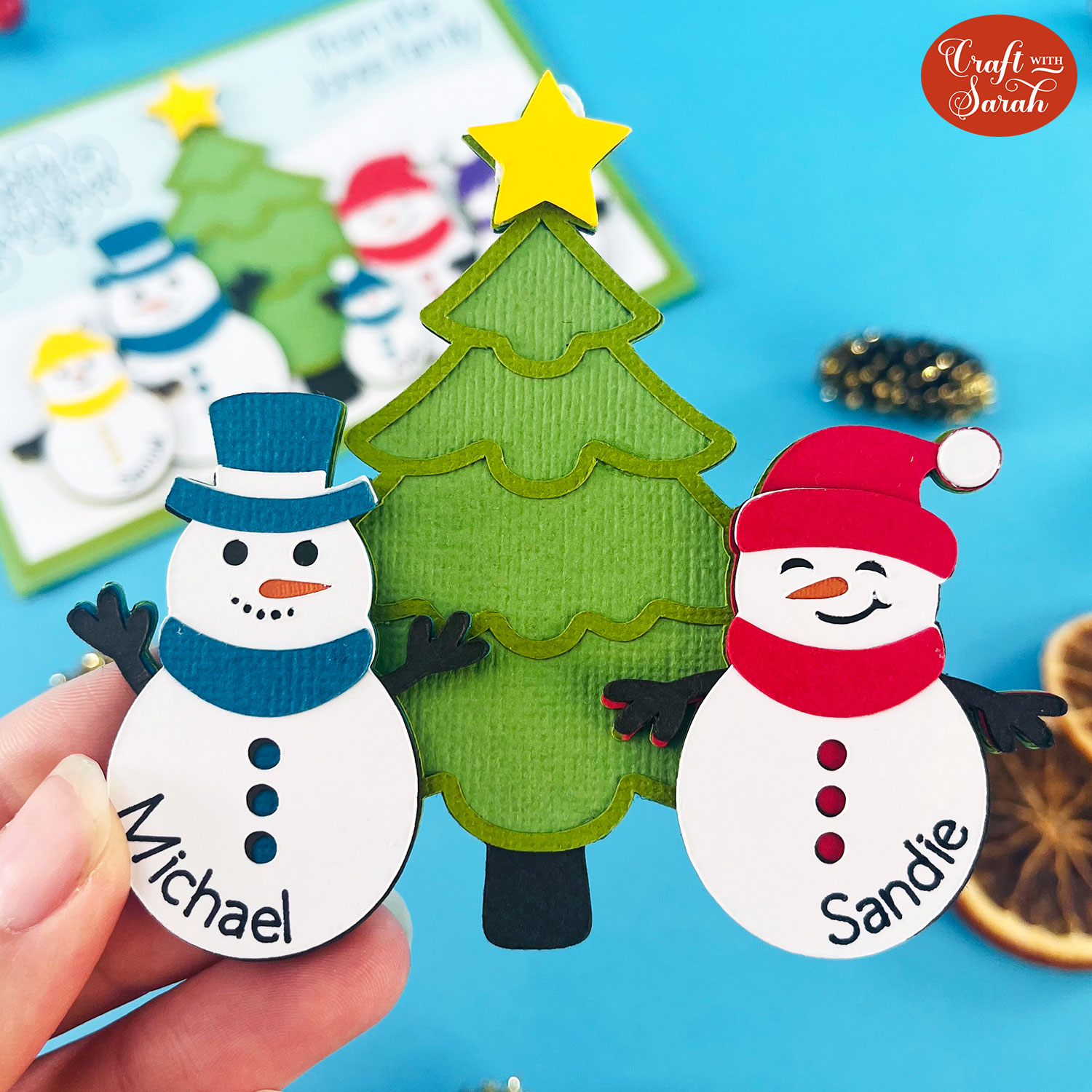 CCC 2024 Day 19: Personalized Snowman Family - Craft with Sarah