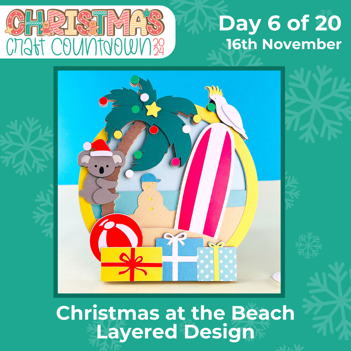 CCC 2024 Day 06: Christmas at the Beach - Craft with Sarah