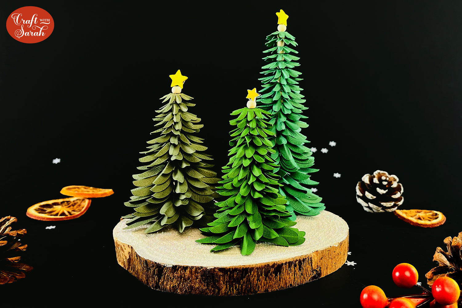 CCC 2024 Day 04: 3D Christmas Trees - Craft with Sarah
