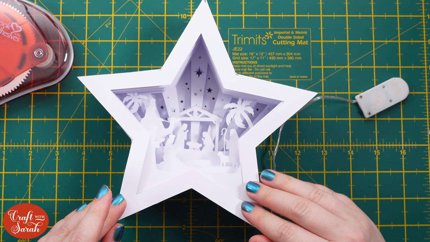 CCC 2024 Day 13: Light-Up Nativity Star Frame - Craft with Sarah