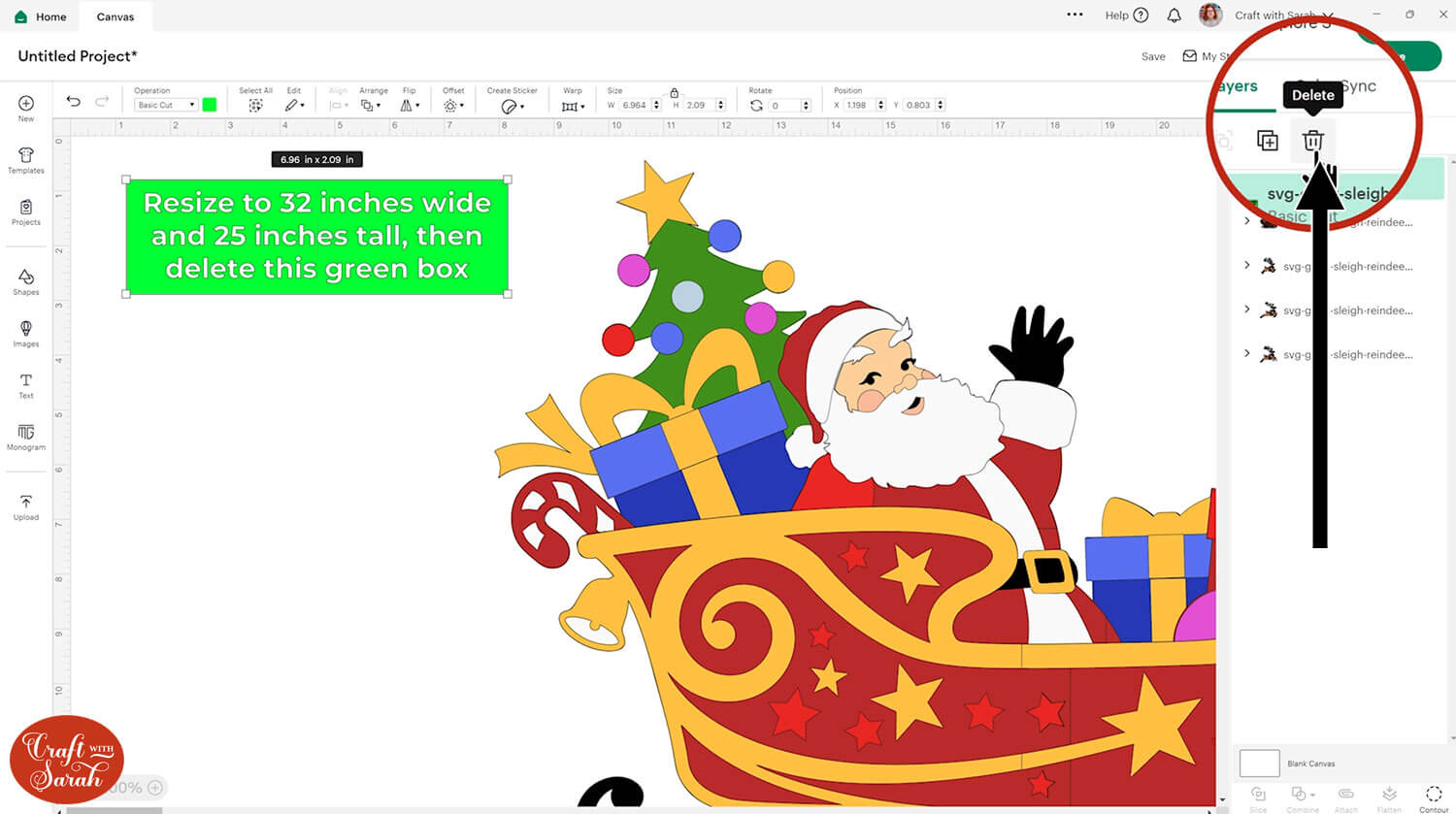 CCC 2024 Day 20: Giant Off-the-Mat Santa, Sleigh & Reindeer - Craft ...