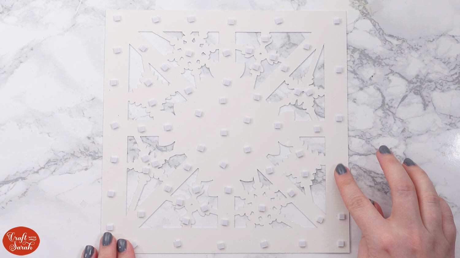 CCC 2024 Day 07: Glittery Snowflake Shadow Box - Craft with Sarah