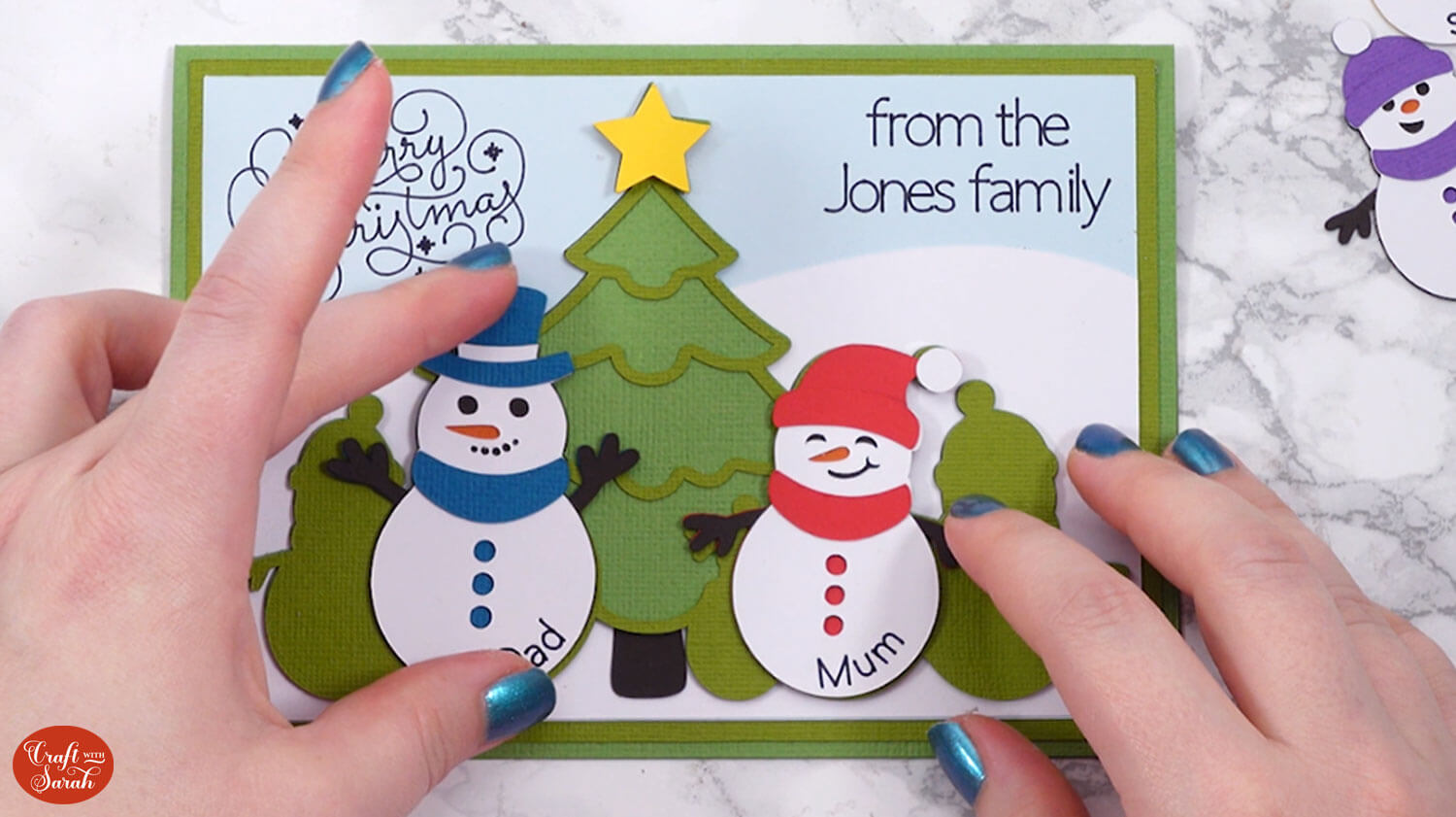 CCC 2024 Day 19: Personalized Snowman Family - Craft with Sarah