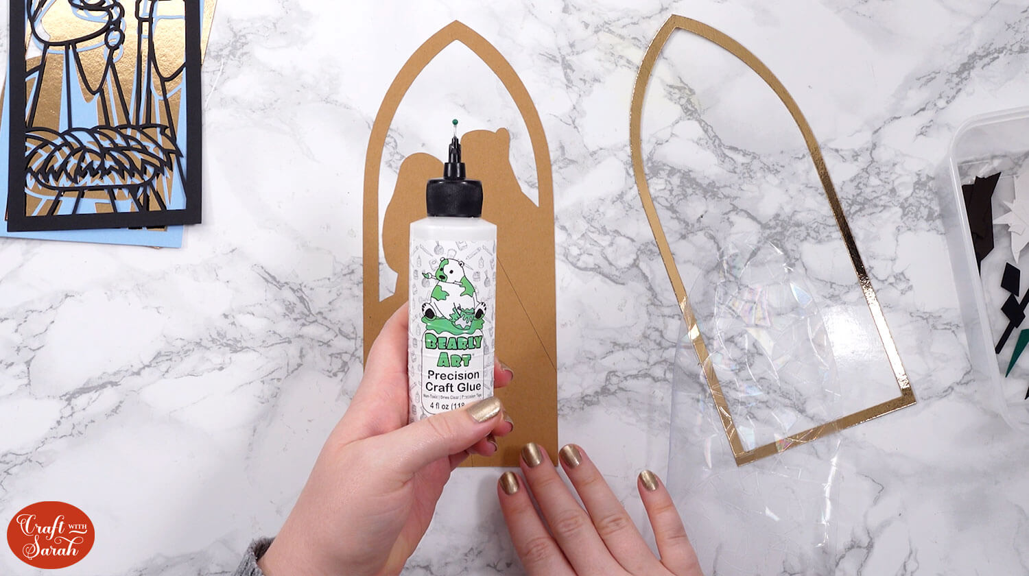 CCC 2024 Day 09: "Stained Glass" Nativity Windows - Craft with Sarah