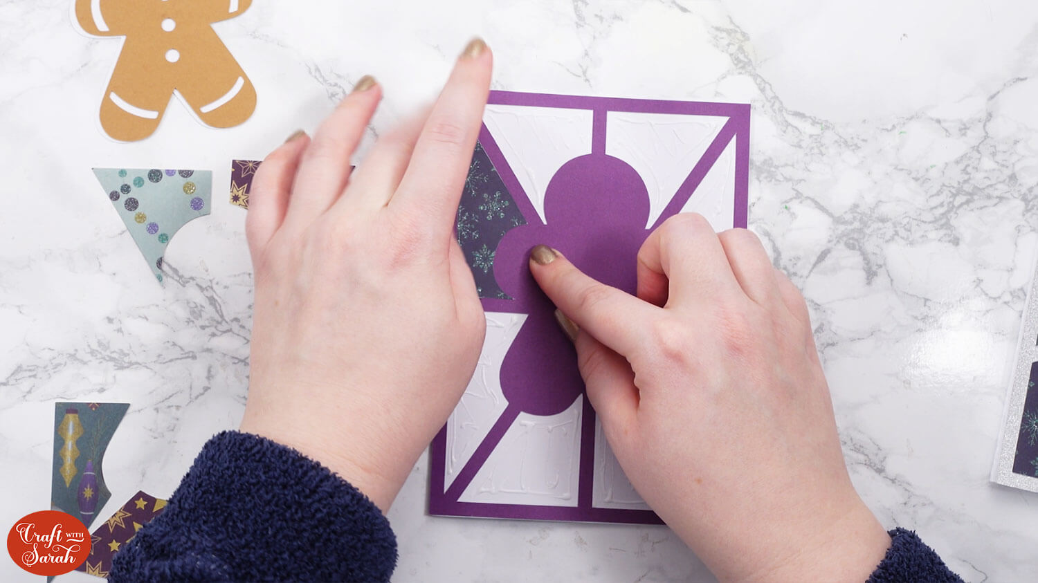 Easy Christmas Cards to Make ️ Fractured Card SVGs - Craft with Sarah