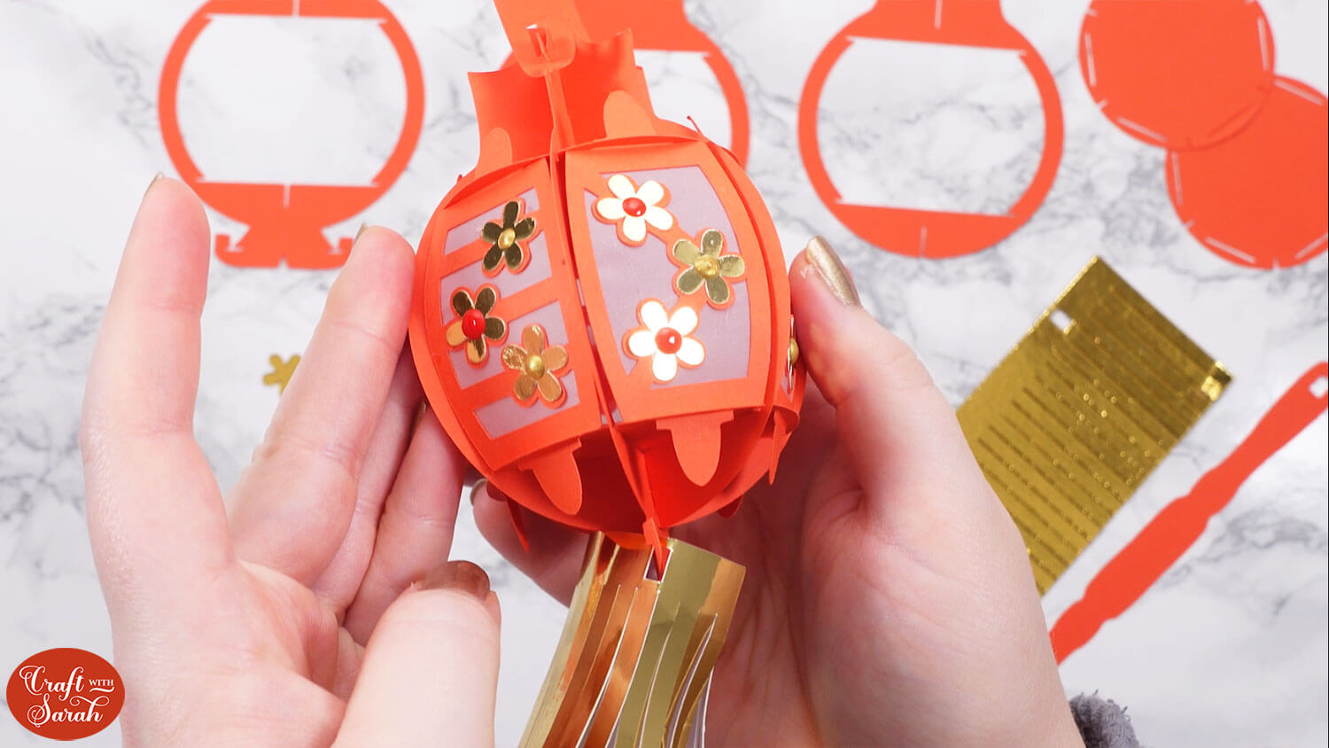 3D Chinese Lantern Craft for Lunar New Year 🏮 - Craft with Sarah