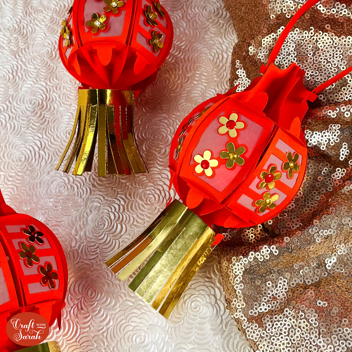 3D Chinese Lantern Craft for Lunar New Year 🏮 - Craft with Sarah